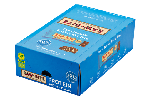 Protein Smooth Cacao Box (12 x 45 g bar) – rawbite.com